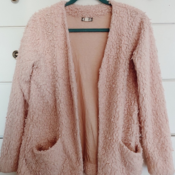 Eyeshadow | Sweaters | Vintage Blush Sherpa Cardigan | Poshmark